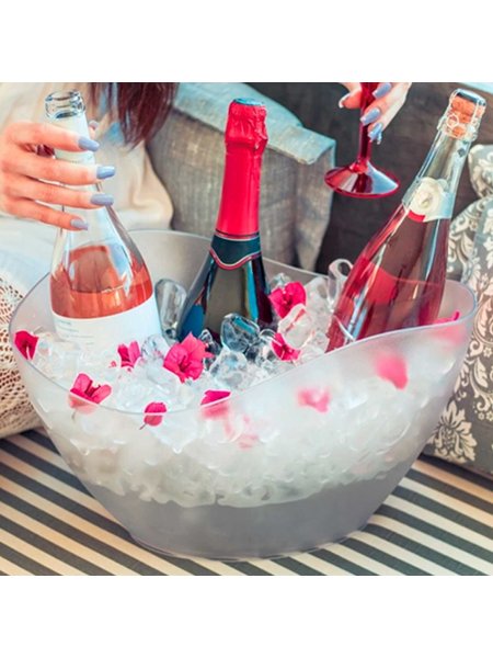 Champanheira Oval Texturizada Transparente | WerleComercial