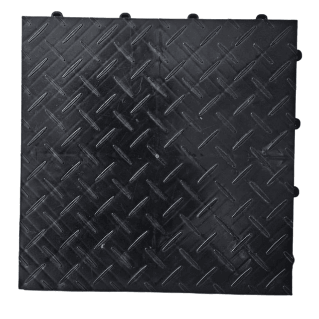 Piso Modular INDUSTRIAL Preto 30x30cm (1 unidade) | Roma Car Detailing