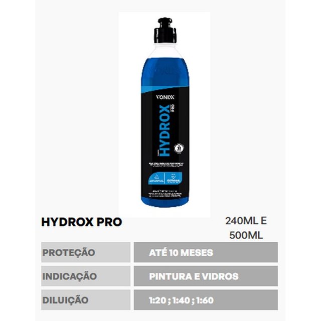 Hydrox Pro 500ml - Coating Cerâmico Hidrorreativo Vonixx | Roma Car ...