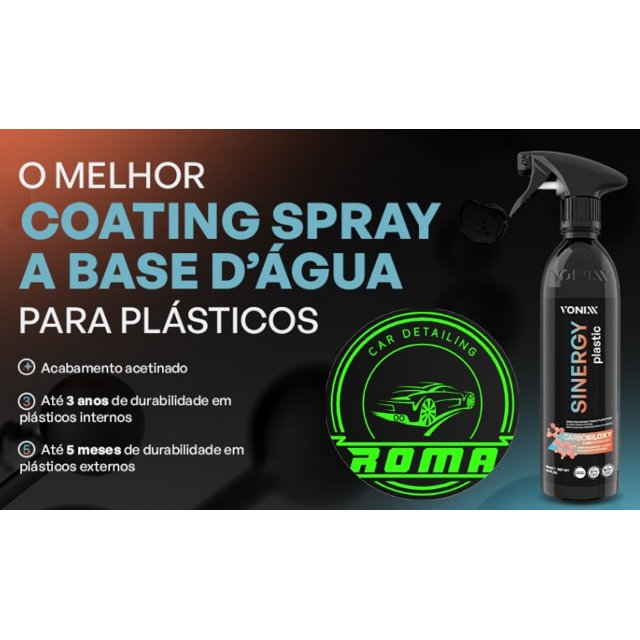 Sinergy Plastic - Coating Spray para Plásticos Vonixx 500ml | Roma Car ...