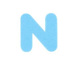 Letra N Azul Claro 5cm | LOJINHA DA LORENA