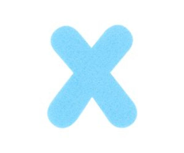 Letra X Azul Claro 5cm | LOJINHA DA LORENA