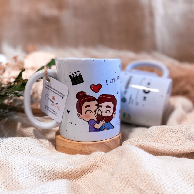 Kit Canecas Casal com Spotify | Caneca Afeto