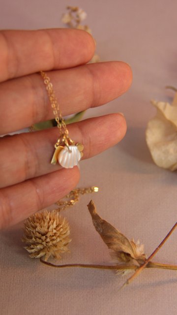 Mini Concha Shell Ouro 18k Flor De Sal Jóias Artesanais