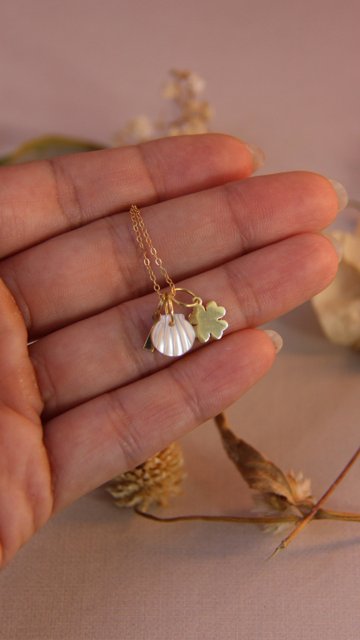 Mini Concha Shell Ouro 18k Flor De Sal Jóias Artesanais