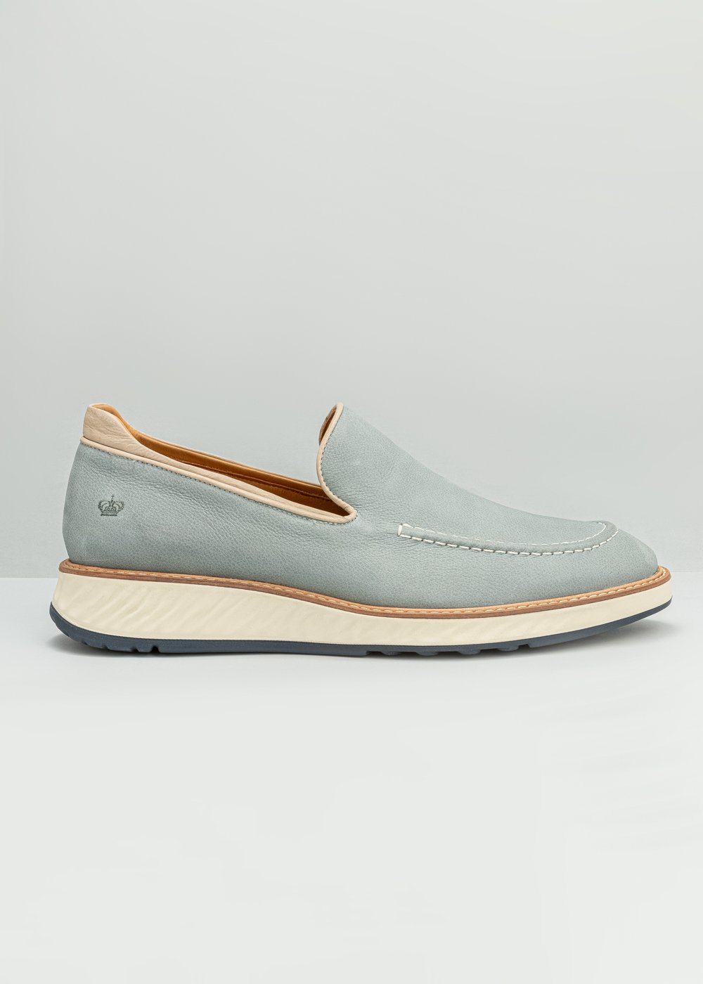 Mocassim Dom Henrico Chamoa Cabernet Bone Azul 384033C | Henri Store - Loja Oficial