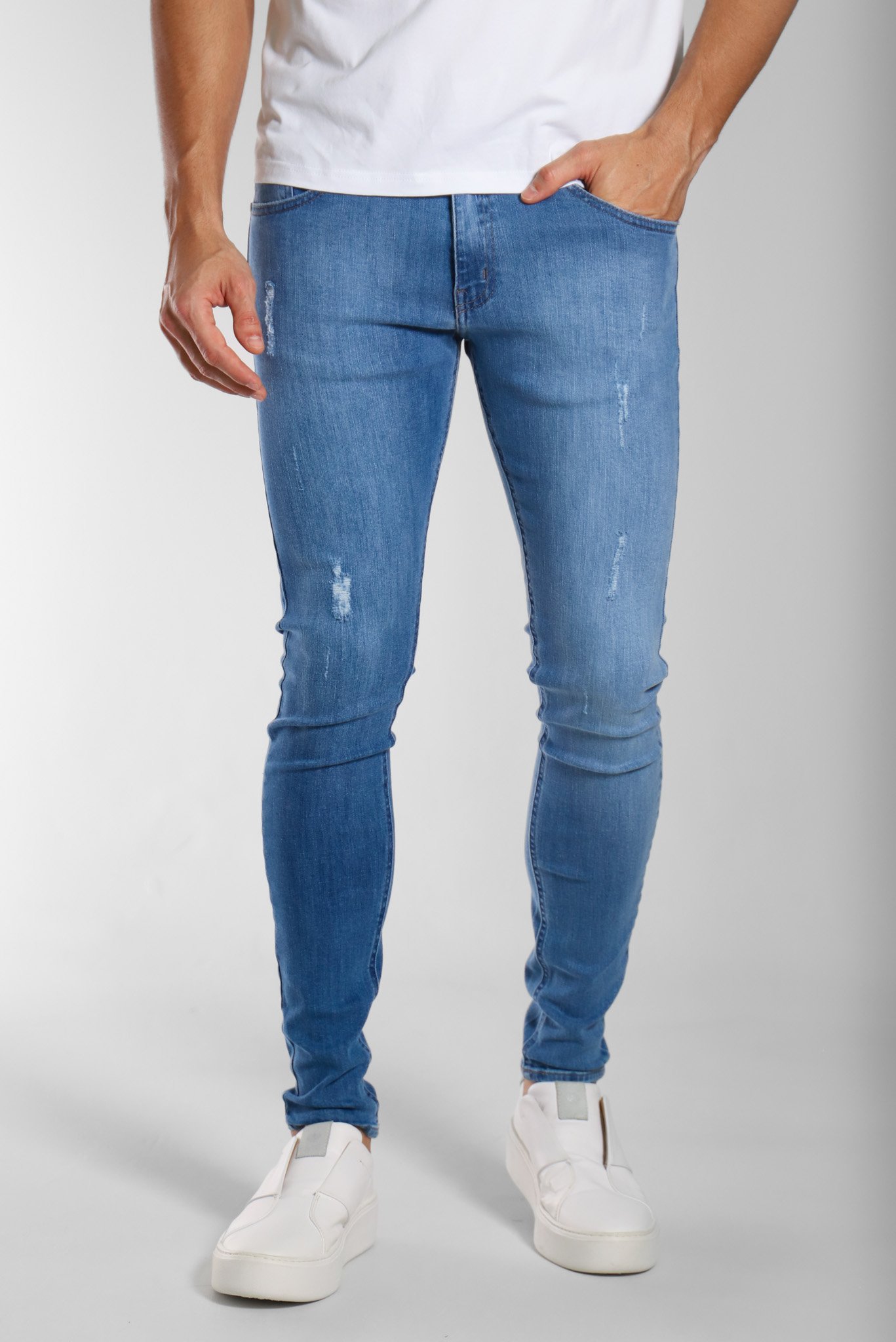 Calça Zip Off Jeans Claro Skinny 00427 | Henri Store - Loja Oficial
