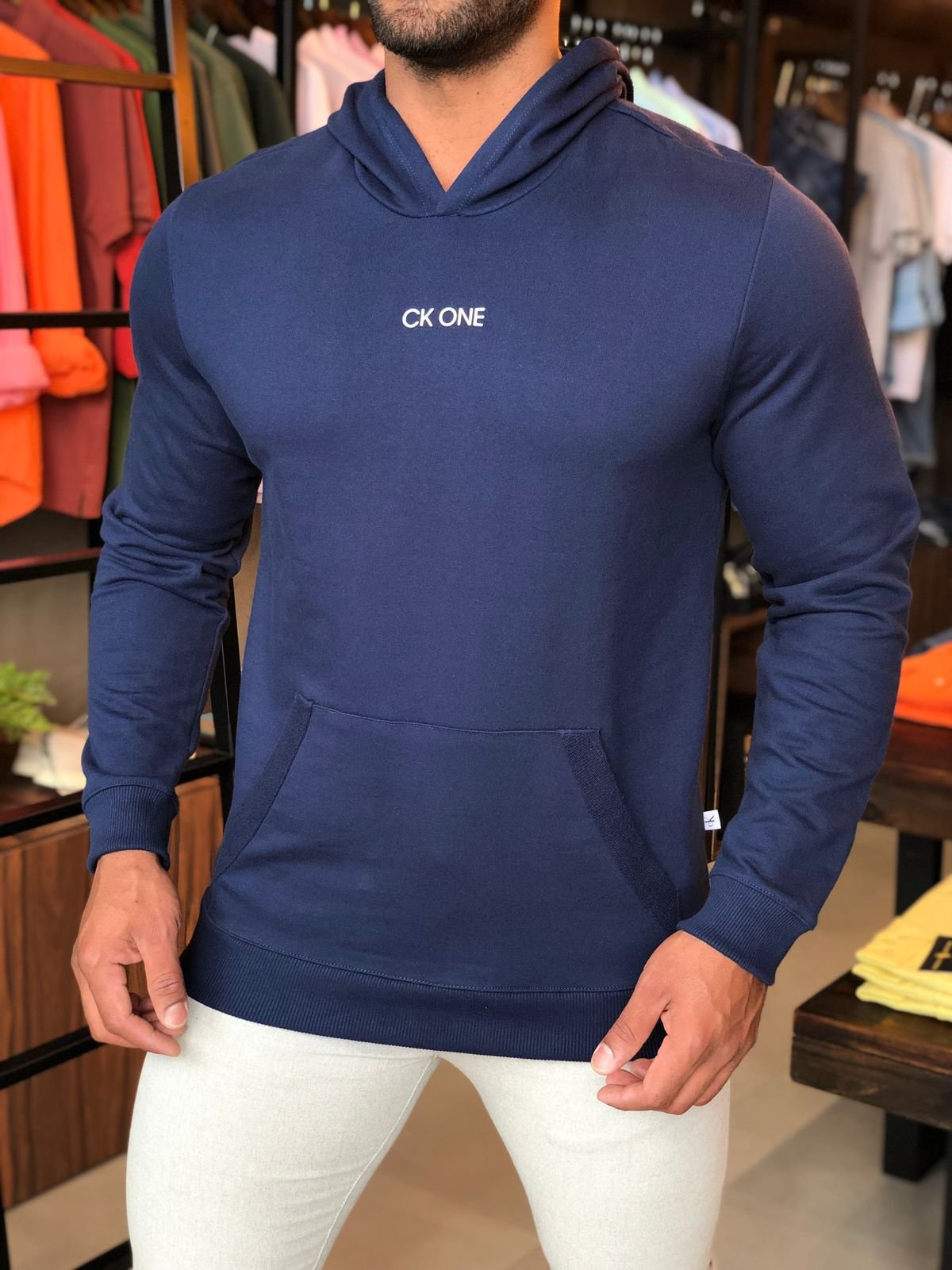 Moletom Calvin Klein Ck One Marinho | Henri Store - Loja Oficial