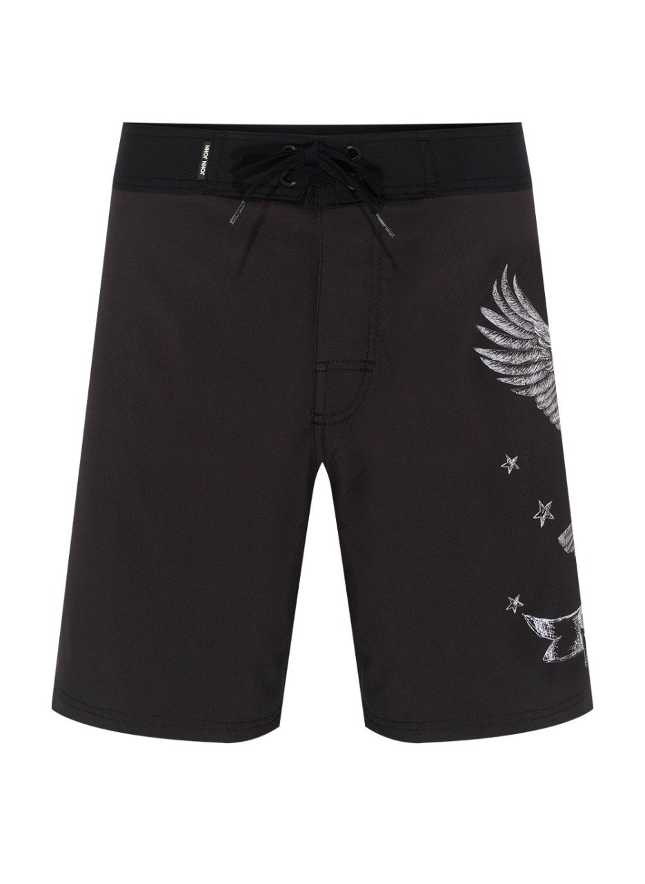 Bermuda John John Midi Star Night Preta | Henri Store - Loja Oficial
