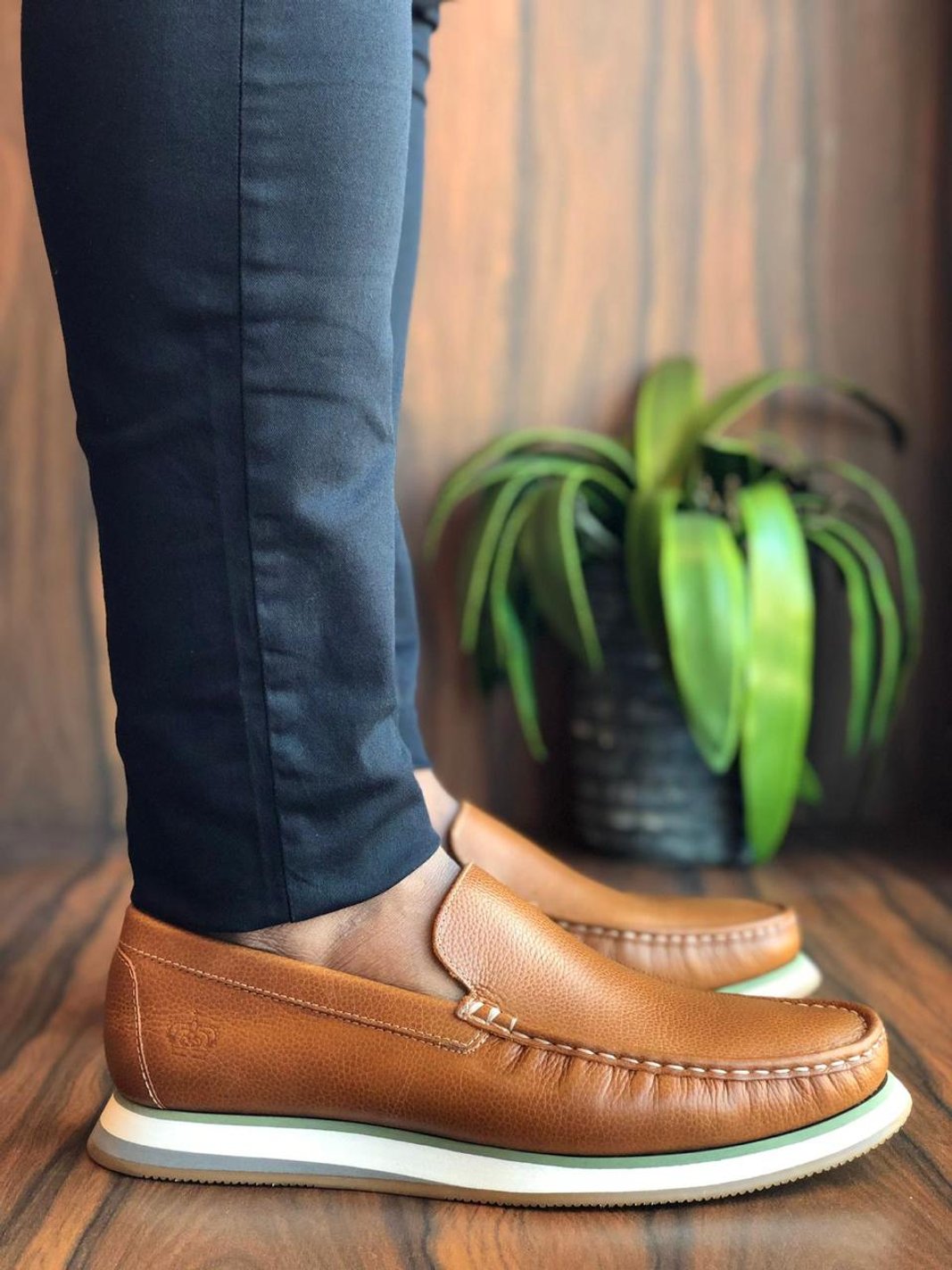 Mocassim Dom Henrico Amarula Pinhao Marrom Claro | Henri Store