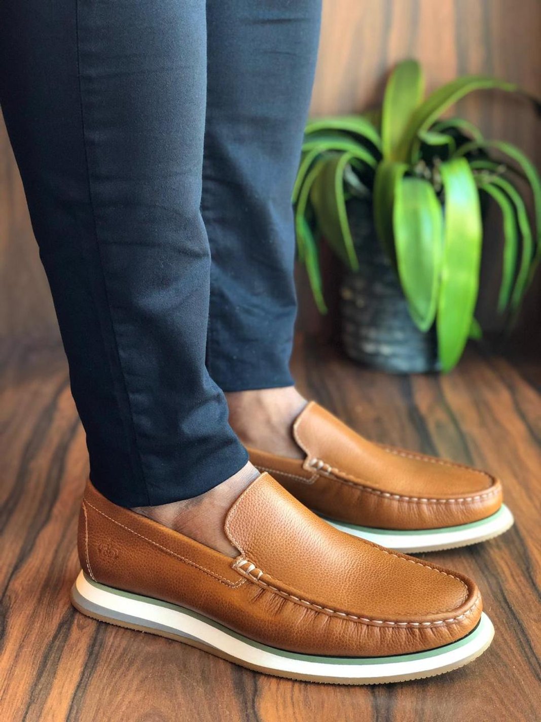 Mocassim Dom Henrico Amarula Pinhao Marrom Claro | Henri Store