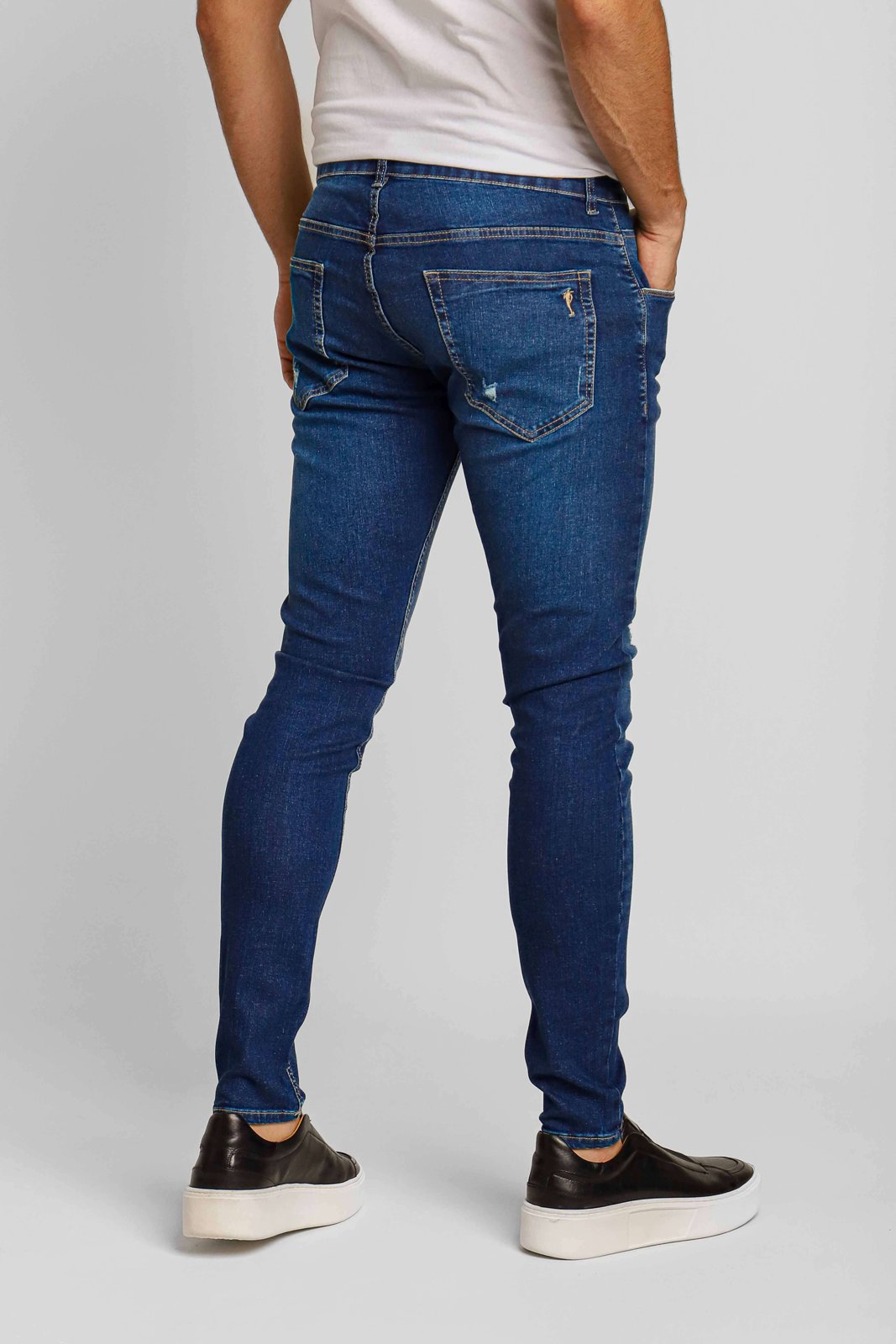 Calça Zip Off Jeans Super Skinny Destroyed C/ Puido 00411 | Henri Store ...