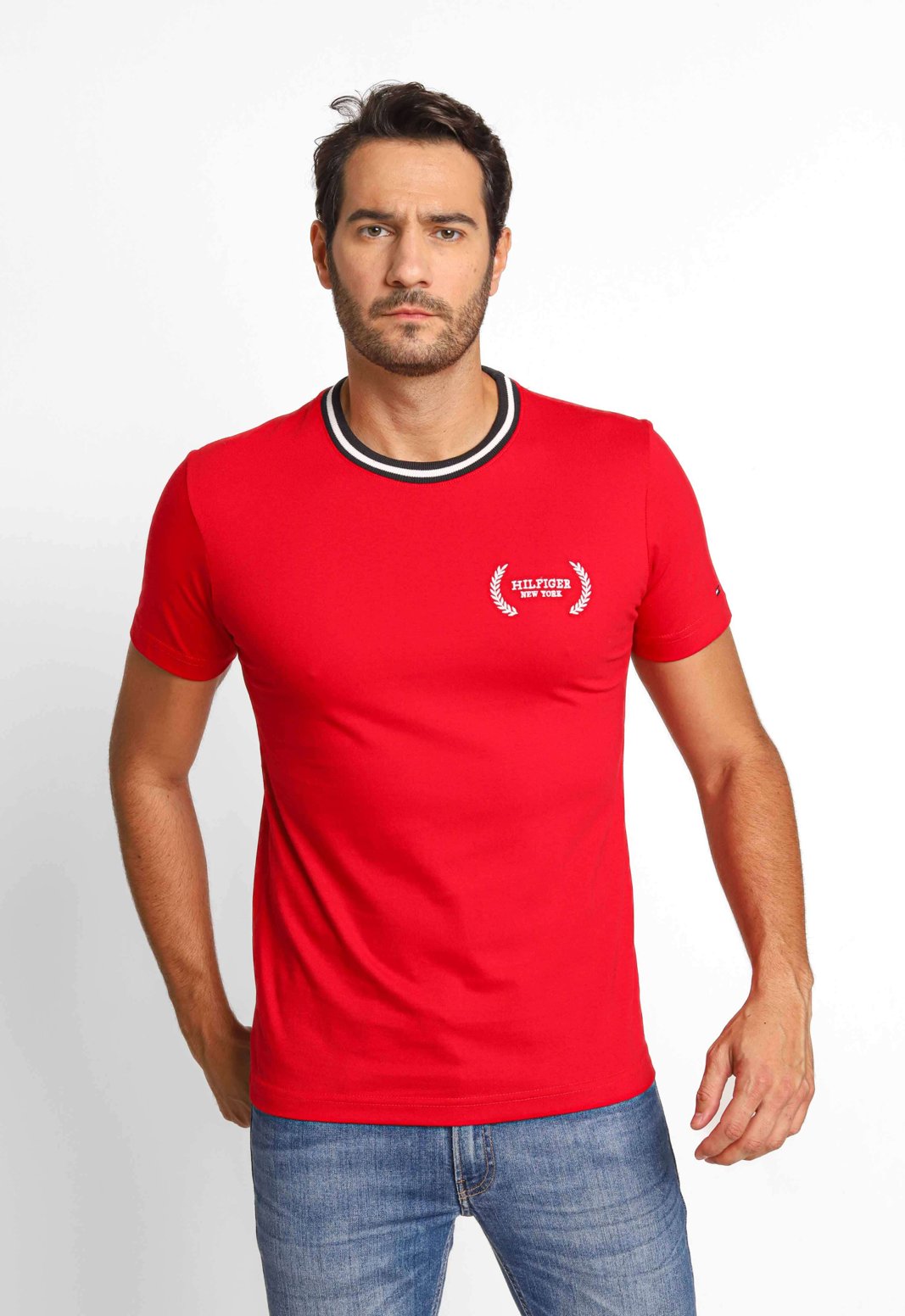 Camiseta Tommy Hilfiger Retilínea Gola - Sale | Henri Store - Loja Oficial