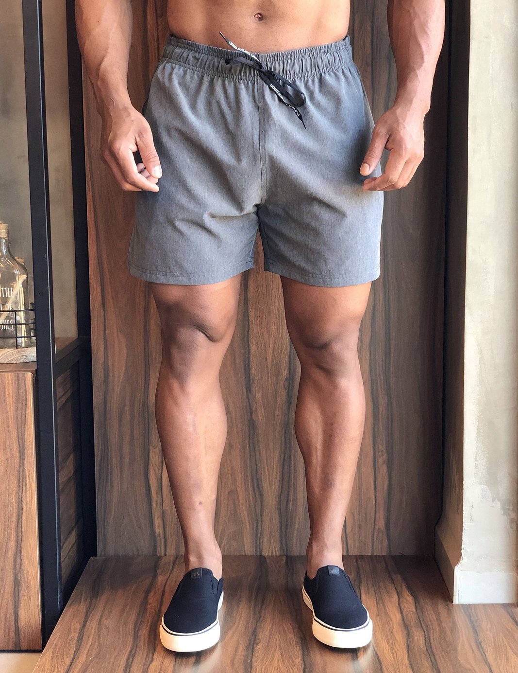 Short Boxer Eleven Basico Texturizado Cinza Chumbo | Henri Store