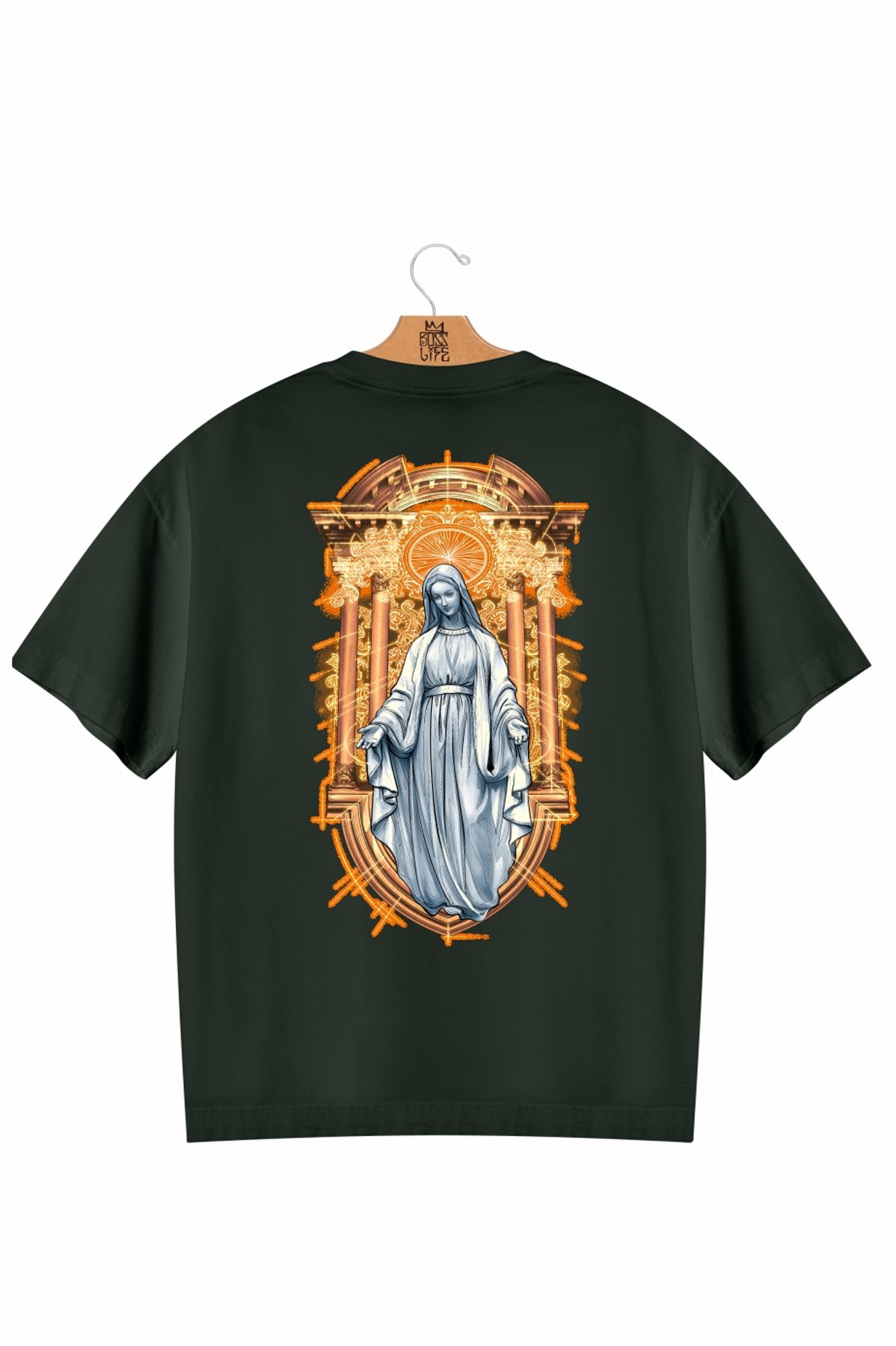 Camiseta Oversized Maria Bl Faith Frente e Costas | Boss Life