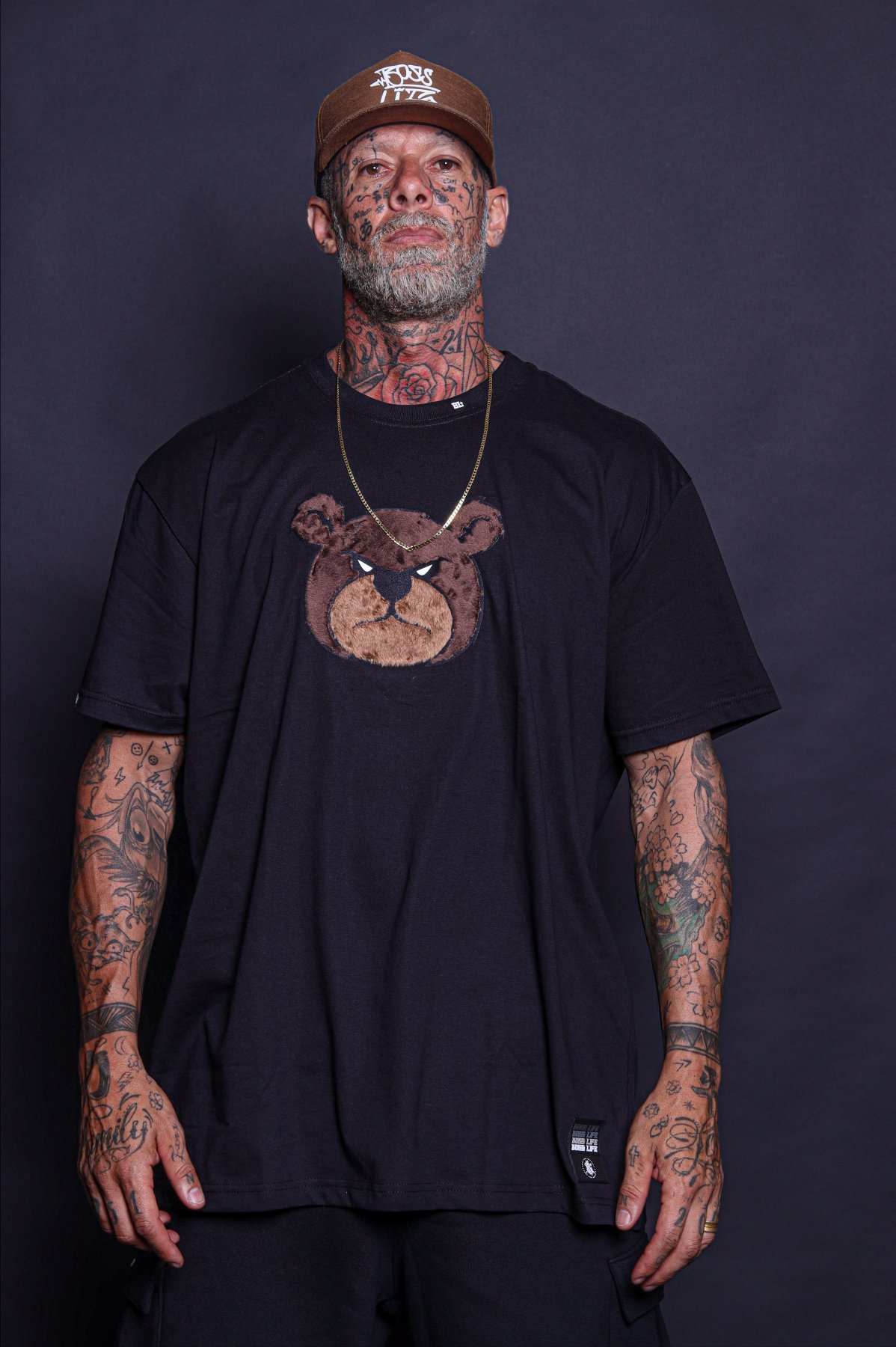 Camiseta Touch Preta Bear Bl Scar | Boss Life