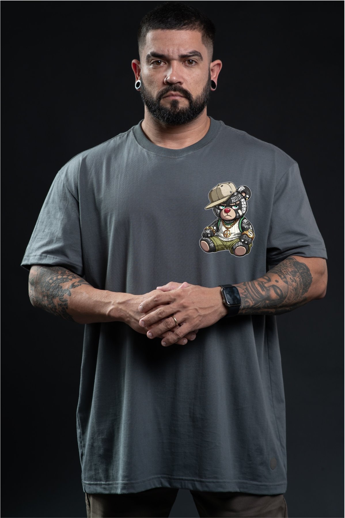 Camiseta Boss Life Rap Bear Frente e Costas | Boss Life