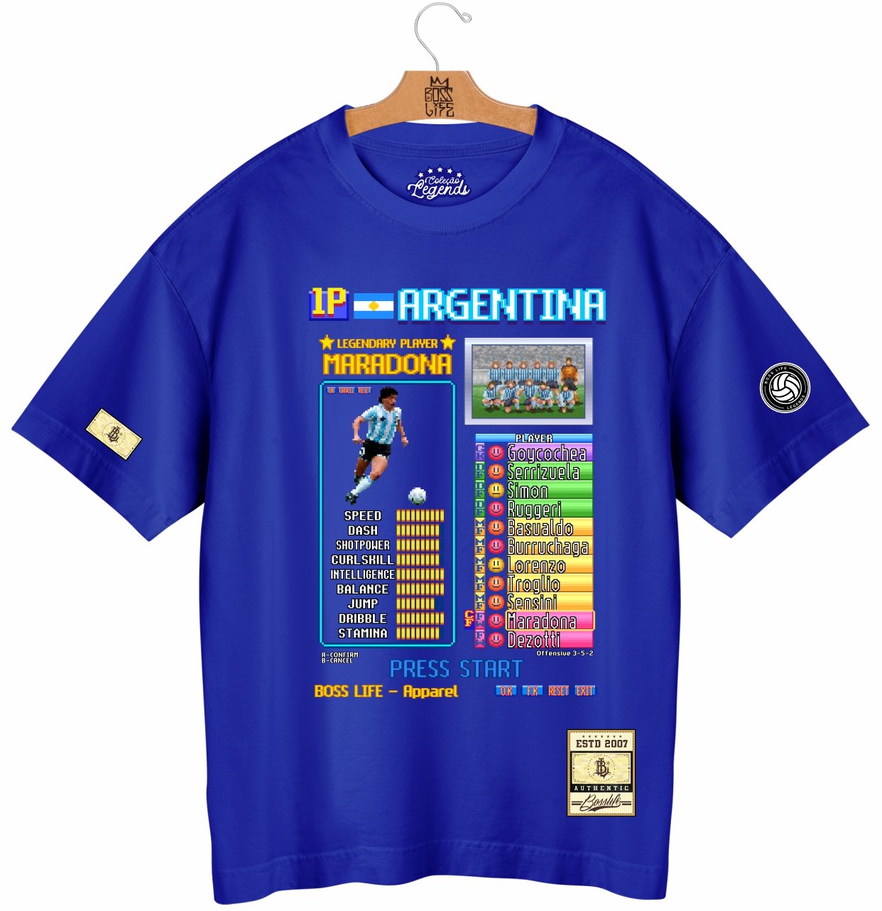 Camiseta Oversized Legends Card El Diez | Boss Life