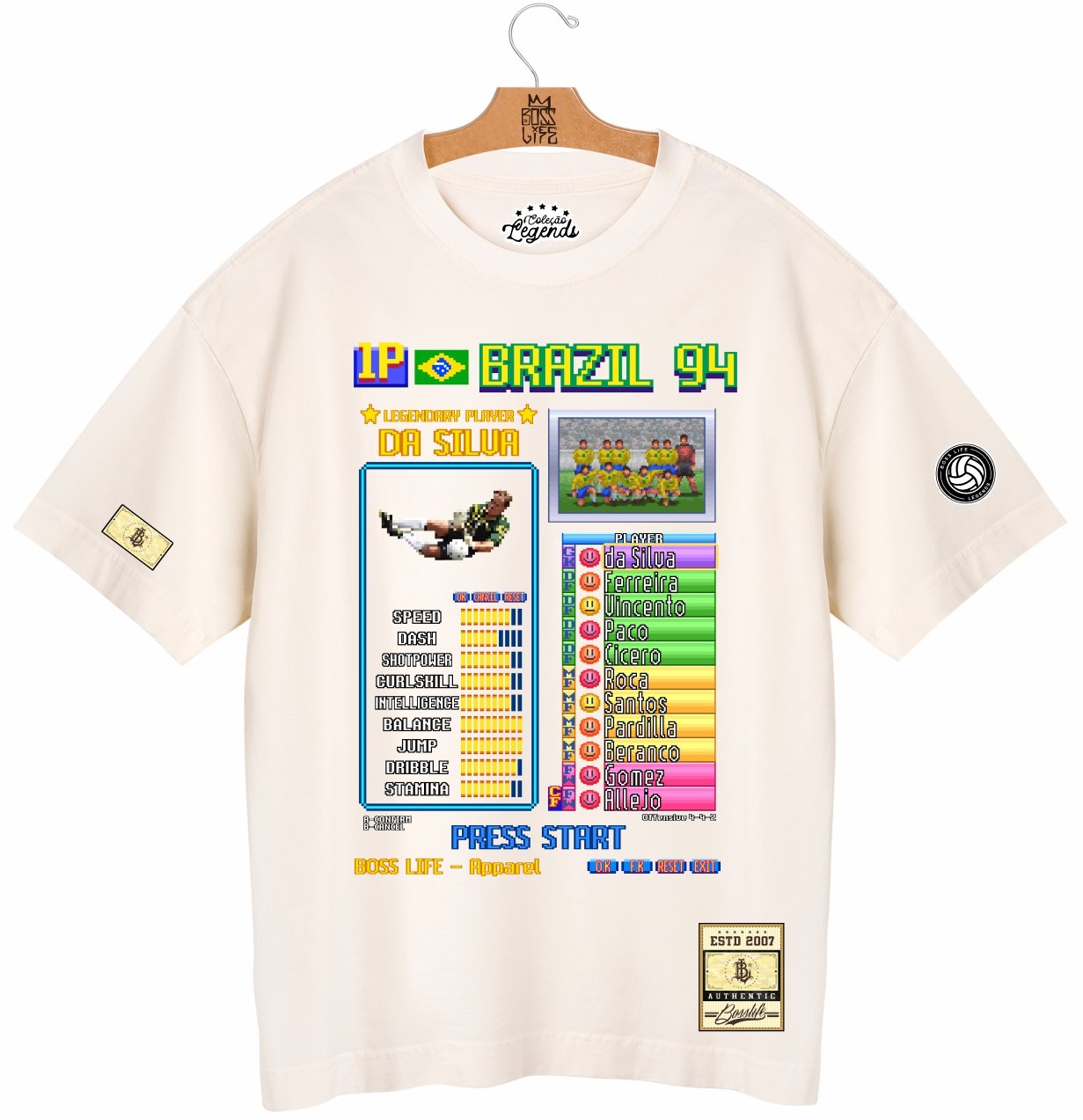 Camiseta Oversized Legends Card Da Silva | Boss Life