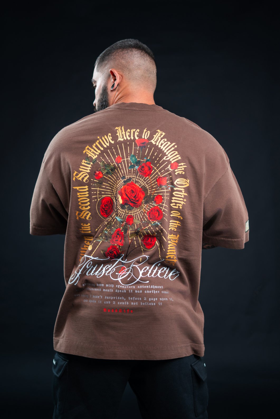 Camiseta Oversized Roses Frente e Costas | Boss Life