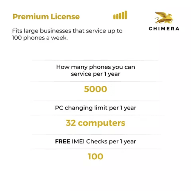 Chimera Tool Premium (12 meses) (5000 dispositivos) | GsmMestre