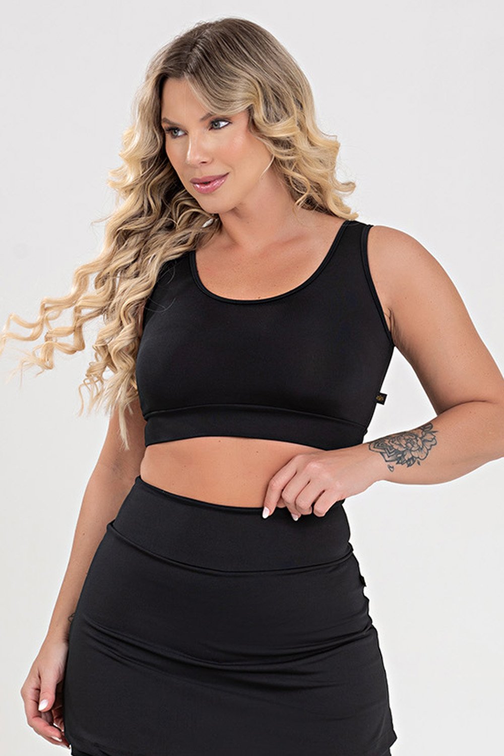 TOP REGATA PRETO (SEM BOJO) - LINHA BASIC | Monnieri Fit Wear