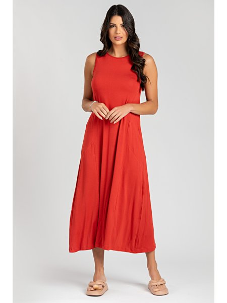 Vestido Longo Regata Com Bolso | Monnieri Fit Wear