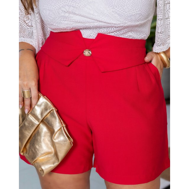 Short Alfaiataria Com Pala | Camaleoa Plus Size