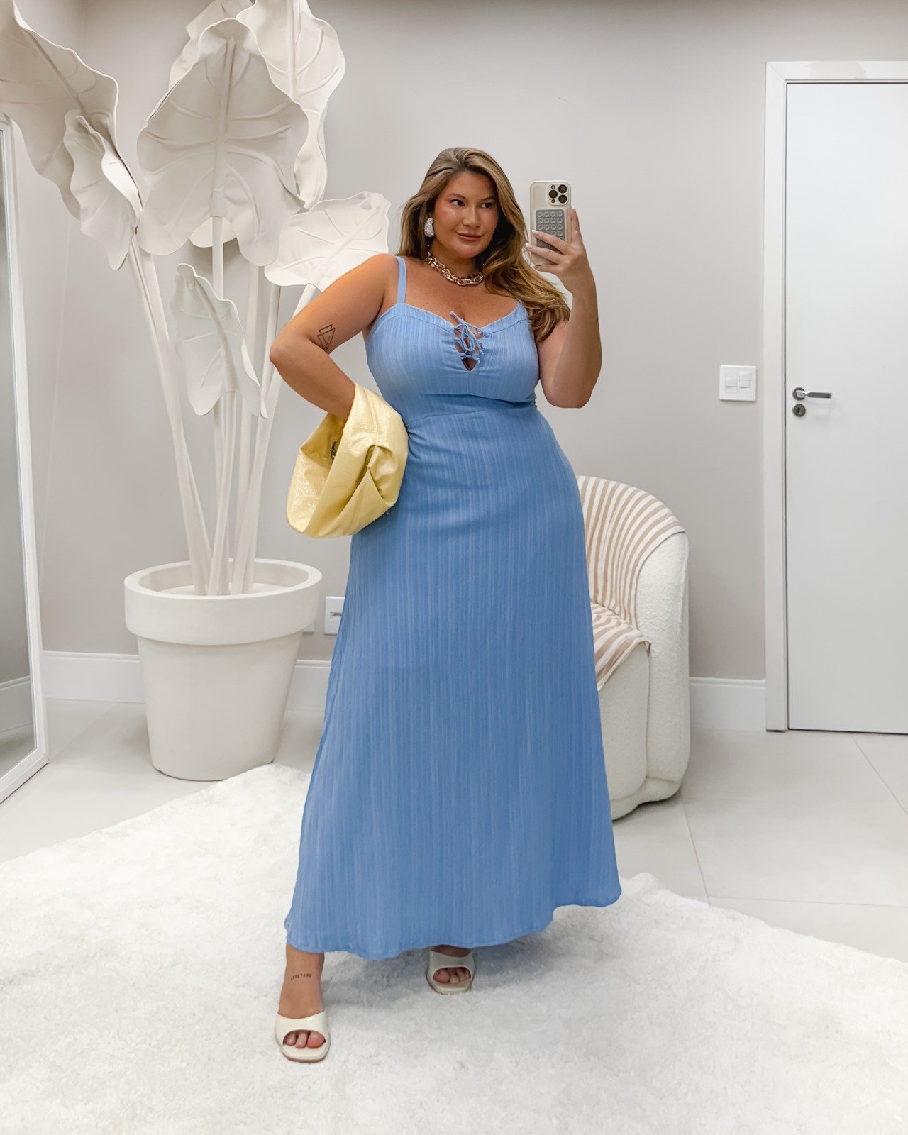 Vestido Midi Fluido Divas | CAMALEOA PLUS SIZE