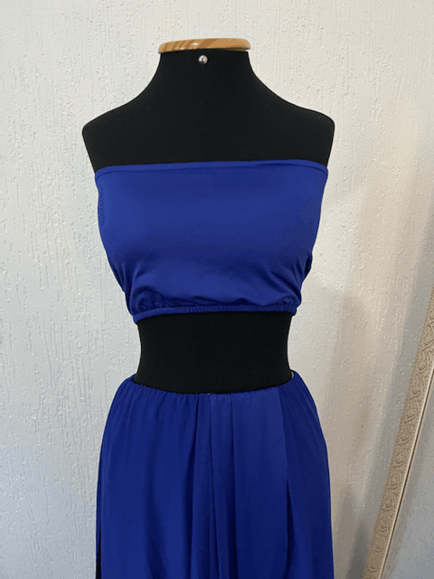 Top Faixa Azul Royal Bella Flor