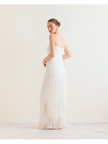 Vestido de Tricot Palmaria Branco | Manu Manu Brand