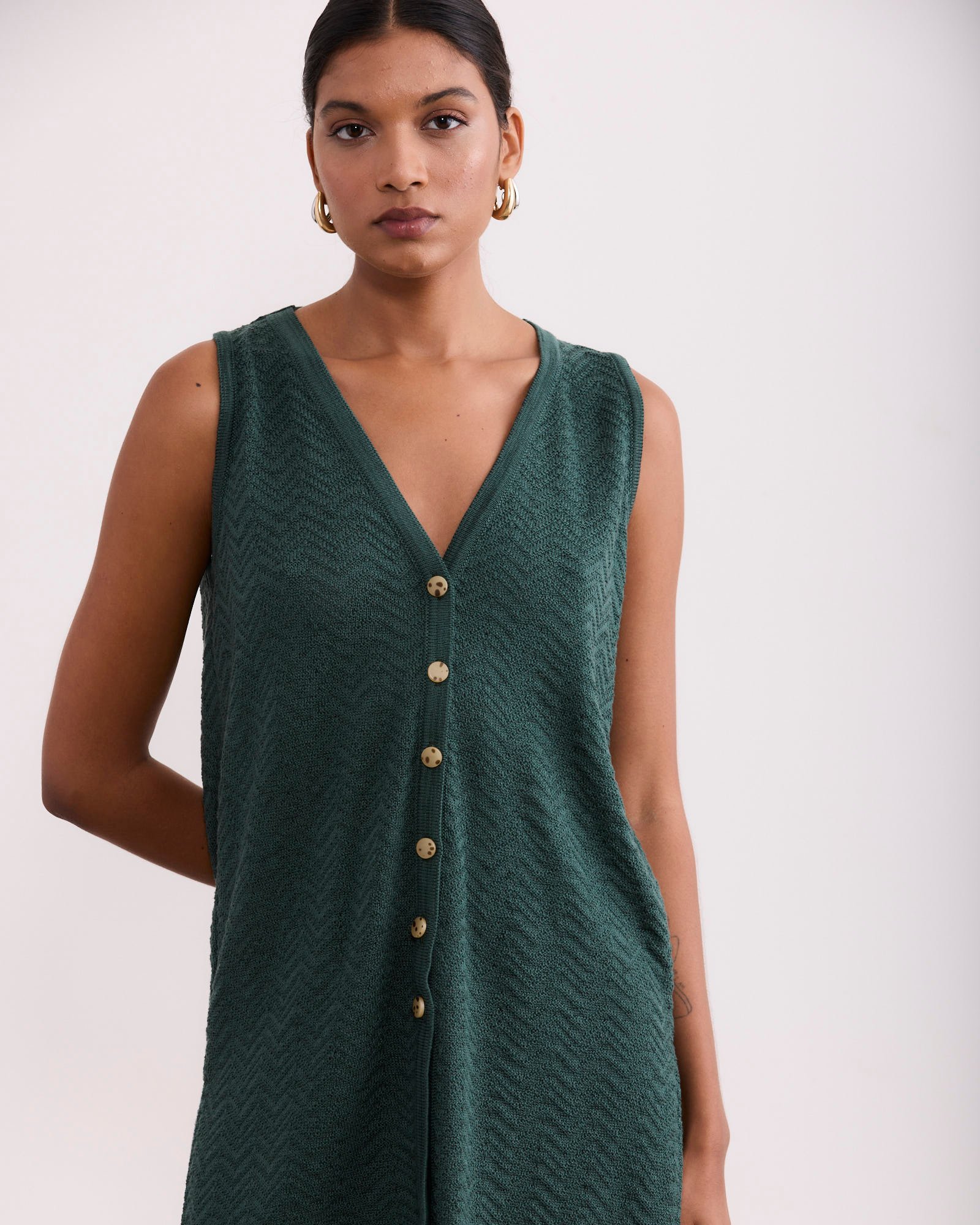 Colete Tricot Raízes Verde | Manu Manu Brand