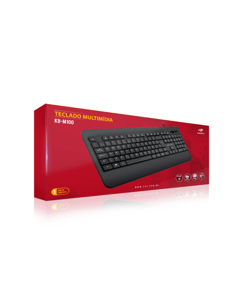 Teclado Multimidia USB KB-M100BK Preto C3Tech | BSM INFORMATICA
