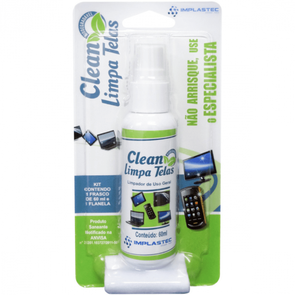 Clean Limpa Telas 60ml Com Flanela | BSM INFORMATICA