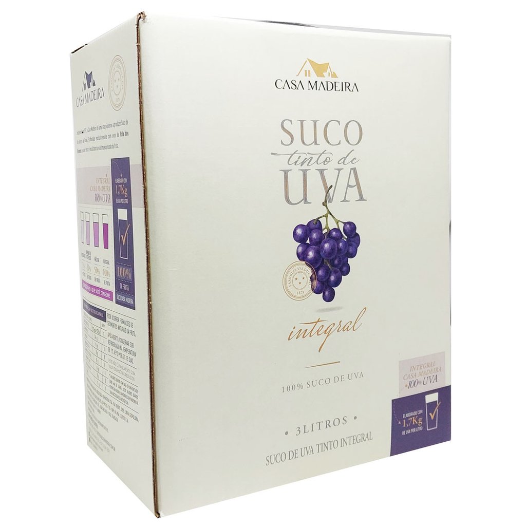 Suco de Uva Casa Madeira Bag-in-Box 3 litros | Costi Bebidas