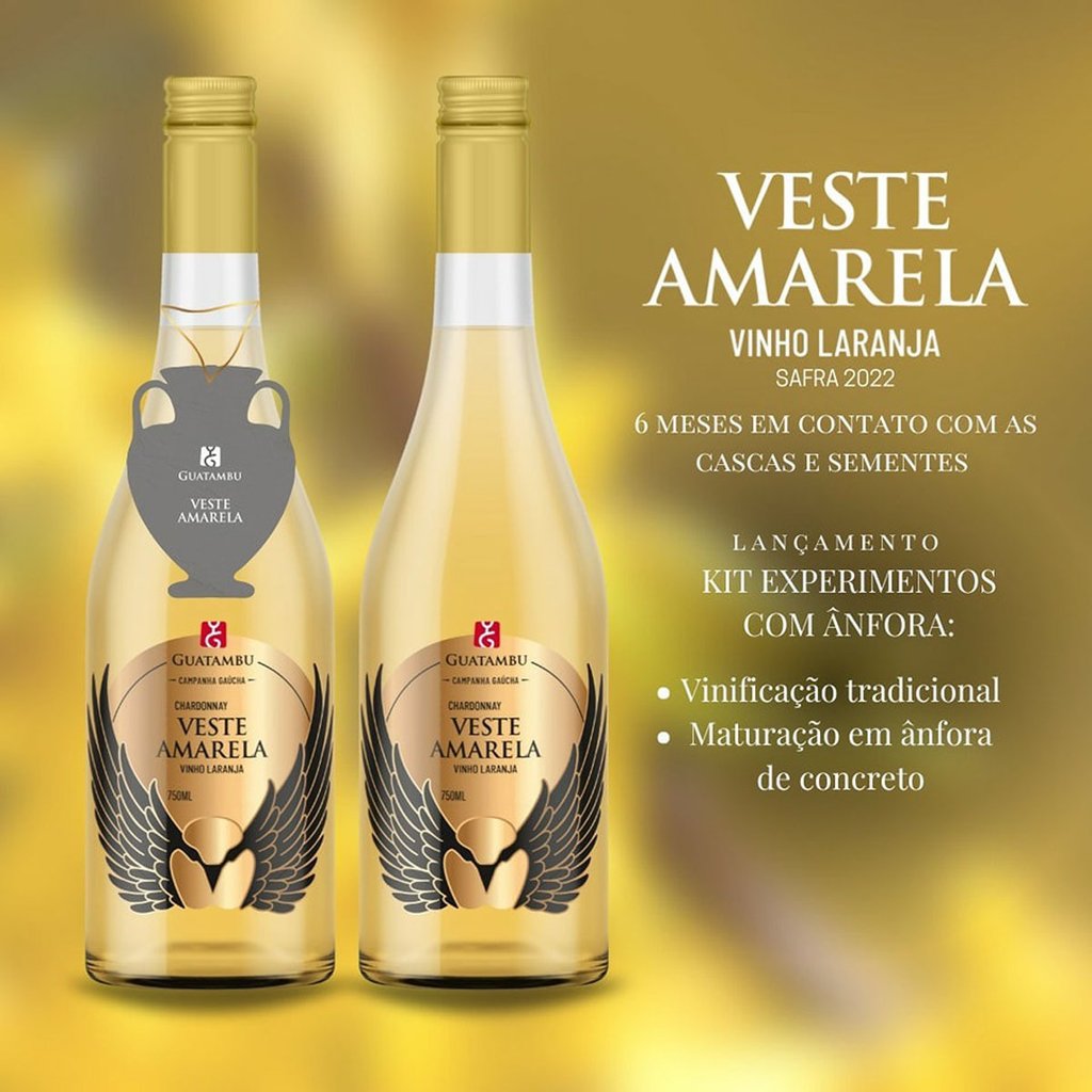 Vinho Guatambu Veste Amarela 2022 750 ml Kit Com 2 Garrafas | Costi Bebidas