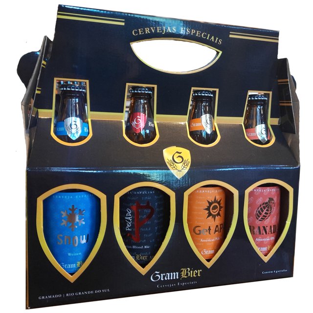 Cerveja Gram Bier Kit com 4 garrafas de 500ml | Costi Bebidas