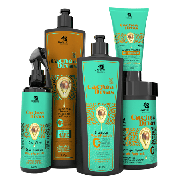 Kit Cachea Divas Crespos 4ABC Hábito Cosméticos | Mais Cosméticos