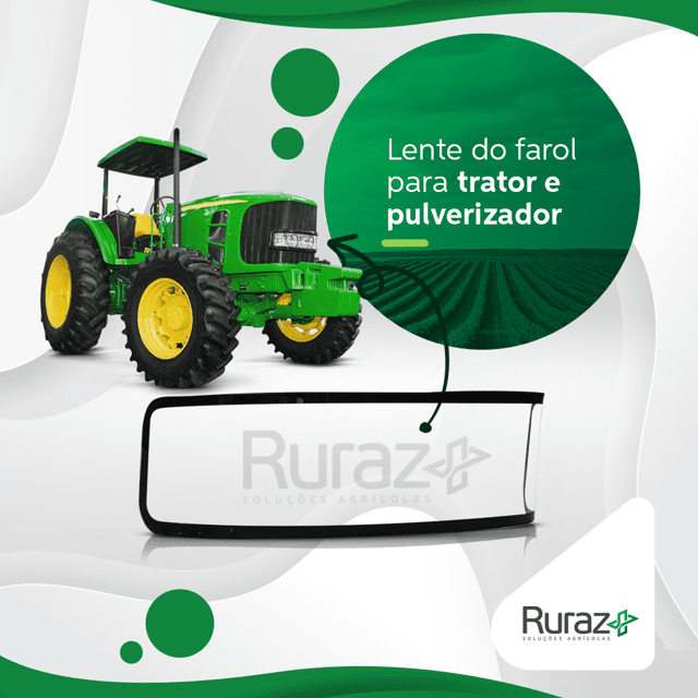 Lente farol trator pulverizador John Deere | Ruraz