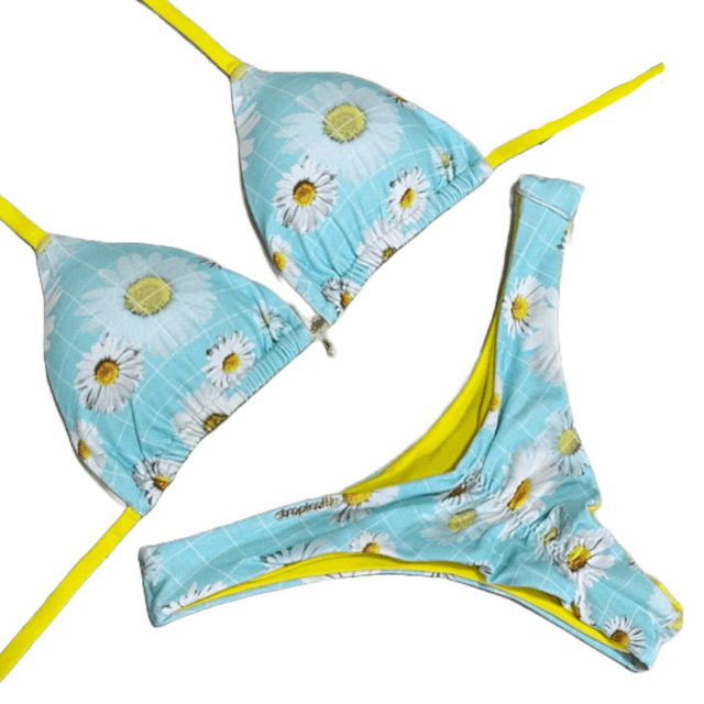 Biquini SEMI FIO Dental Empina Bumbum - ESTAMPA MARGARIDA | ROSAMAR BIKINIS