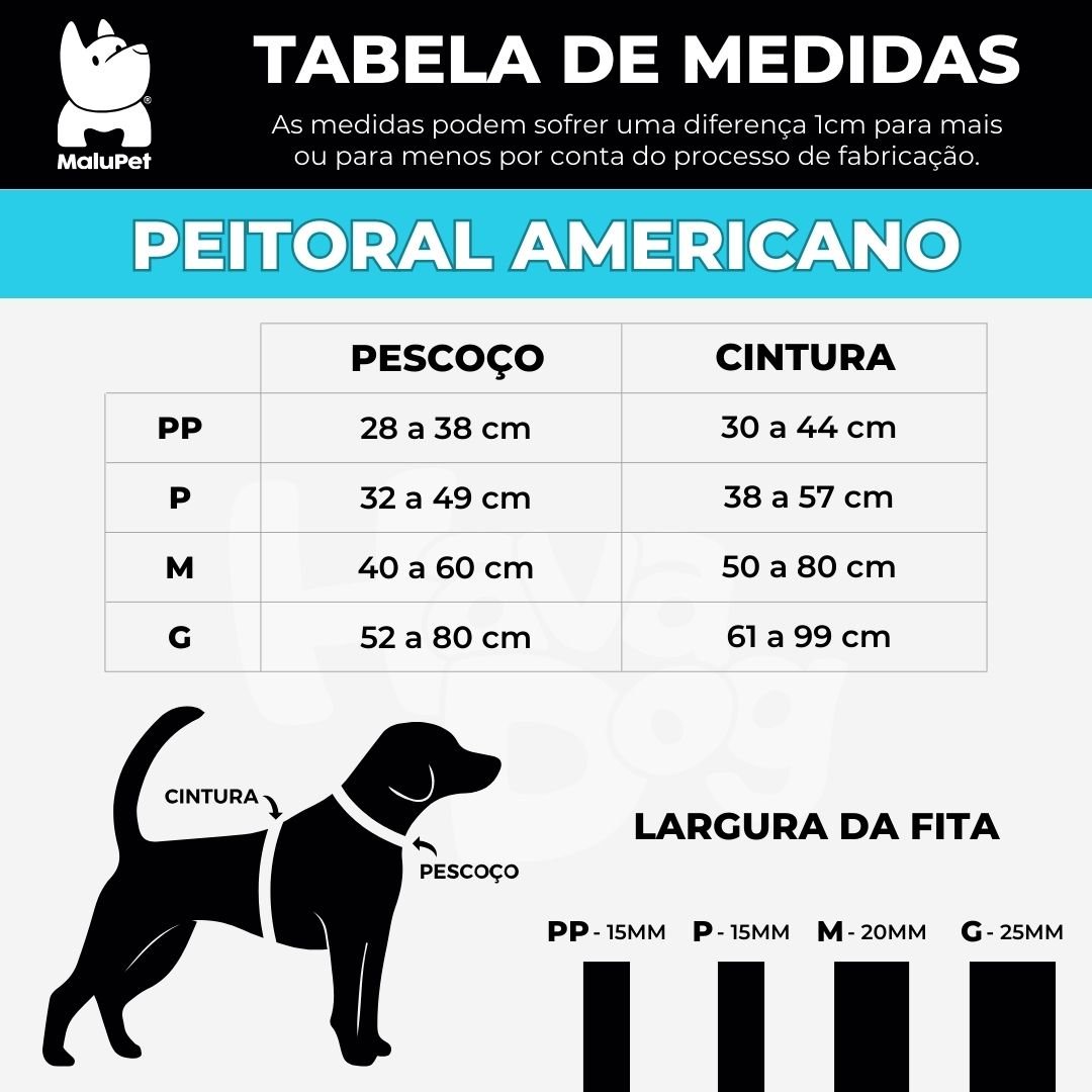 Kit Peitoral Americano + Guia Oink | MaluPet Atacado