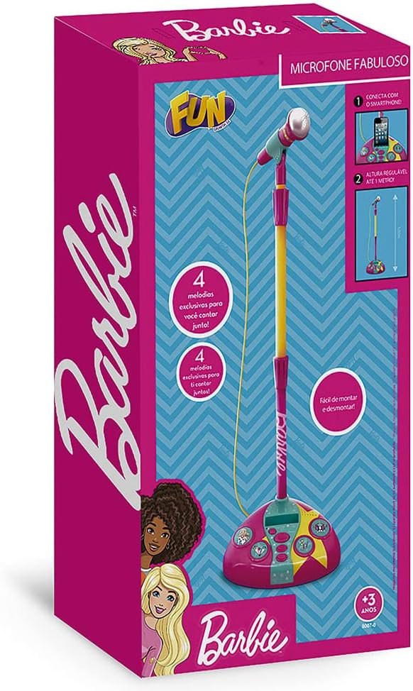 BARBIE MICROFONE FABULOSO C FUNCAO MP3 PLAYER | ROBOTOYBRINQUEDOS