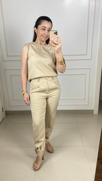 Conjunto Markeli - Beje Claro | Moderna & Charmosa