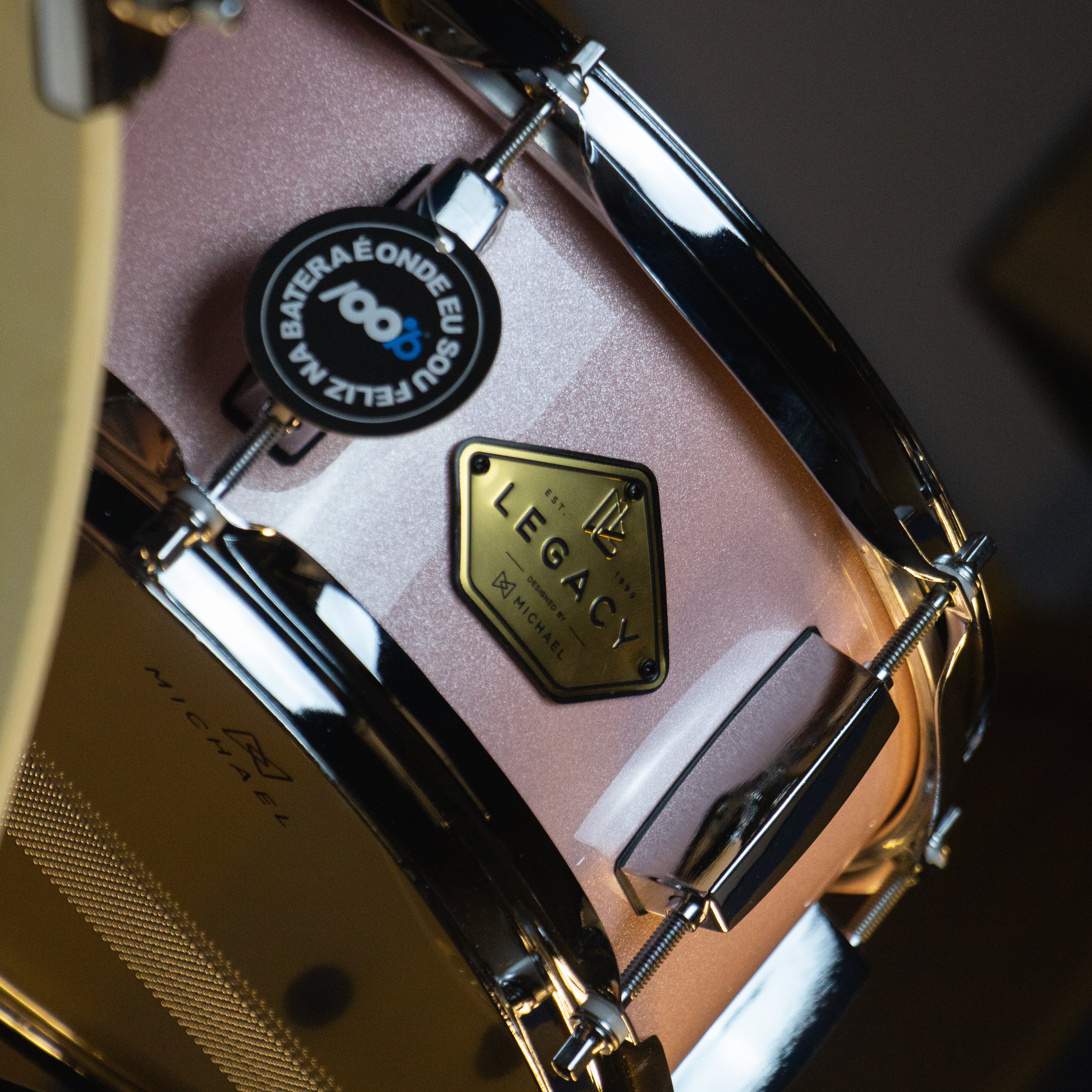 Bateria Michael Legacy Slim 20/10/13/CX13x5,5 Rosa Sparkle Vintage ...