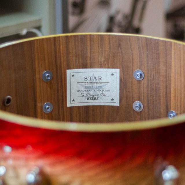 Caixa Tama Star Walnut 14x6,5" Garnet Japanese Sen Burst Made In Japan TWS1465-AGJB | 100% ...