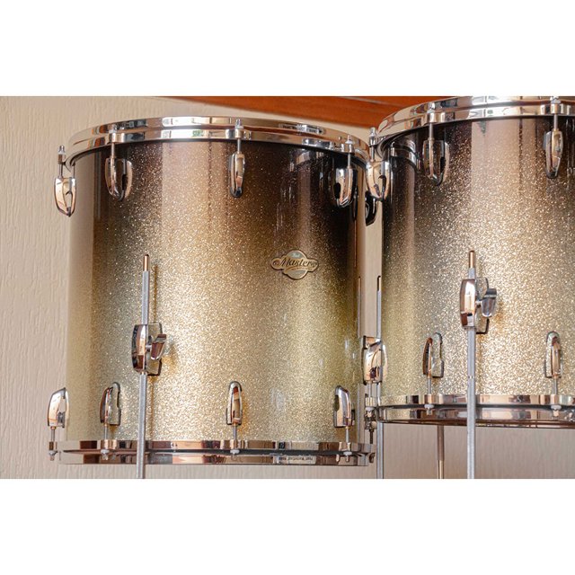 Bateria Pearl Masters MCX Maple 22/22/08/10/12/14/16 Black Silver ...