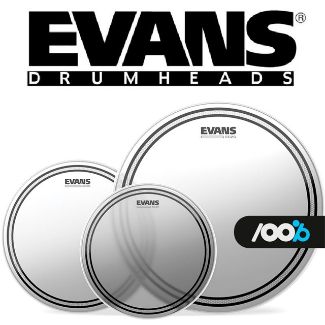 Kit de Pele Evans Para Bateria Ec2 Coated 10/12/14 Filme Duplo C/ Anel | 100% Batera Drum Shop ...