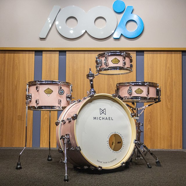 Bateria Michael Legacy Slim 20/10/13/CX13x5,5 Rosa Sparkle Vintage ...