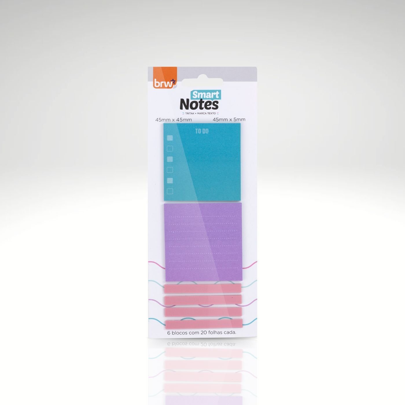 Bloco Smart Notes Tritak + Marca Texto Aurora - Organização e Cor ...