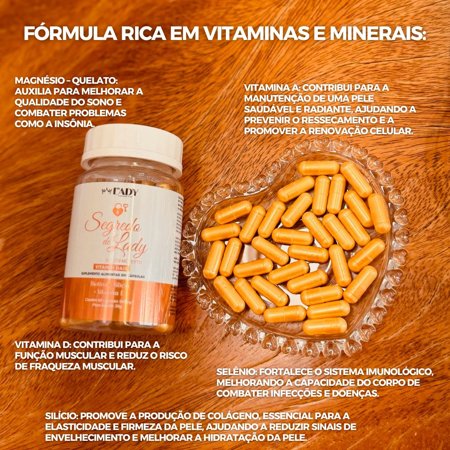 SUPLEMENTO ALIMENTAR SEGREDO DE LADY VITAMIN HAIR (3 POTES) | Josi Moretto
